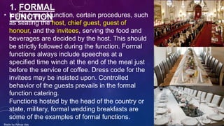 Formal and informal banquet setups | PPTX