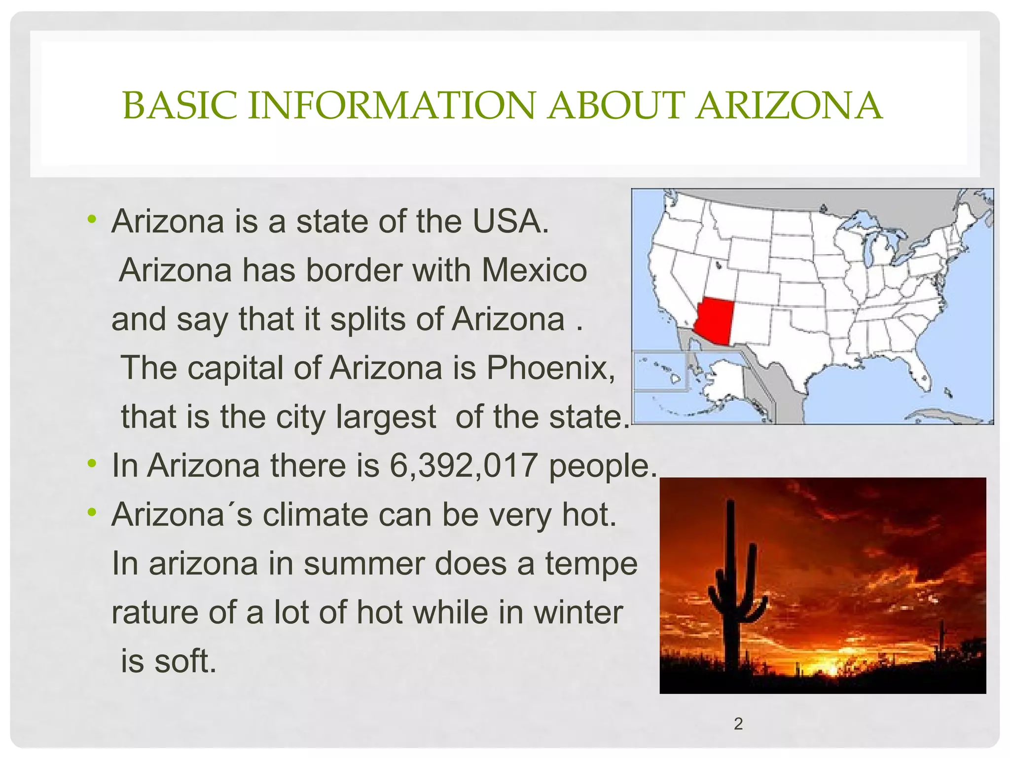 Arizona | PPT | Free Download