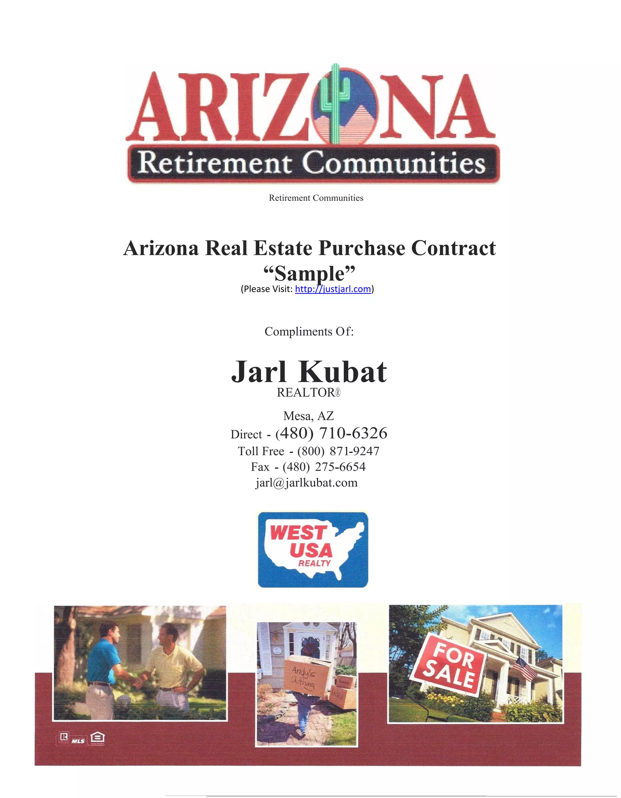 Arizona Residential Real Estate Purchase Contract | PDF | Home Financing | Personal Debt
