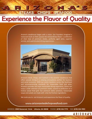 Arizona's restaurant press_kit | PDF