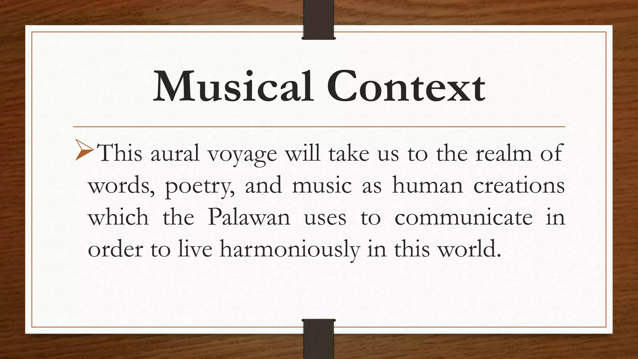 Music of Palawan | PPTX