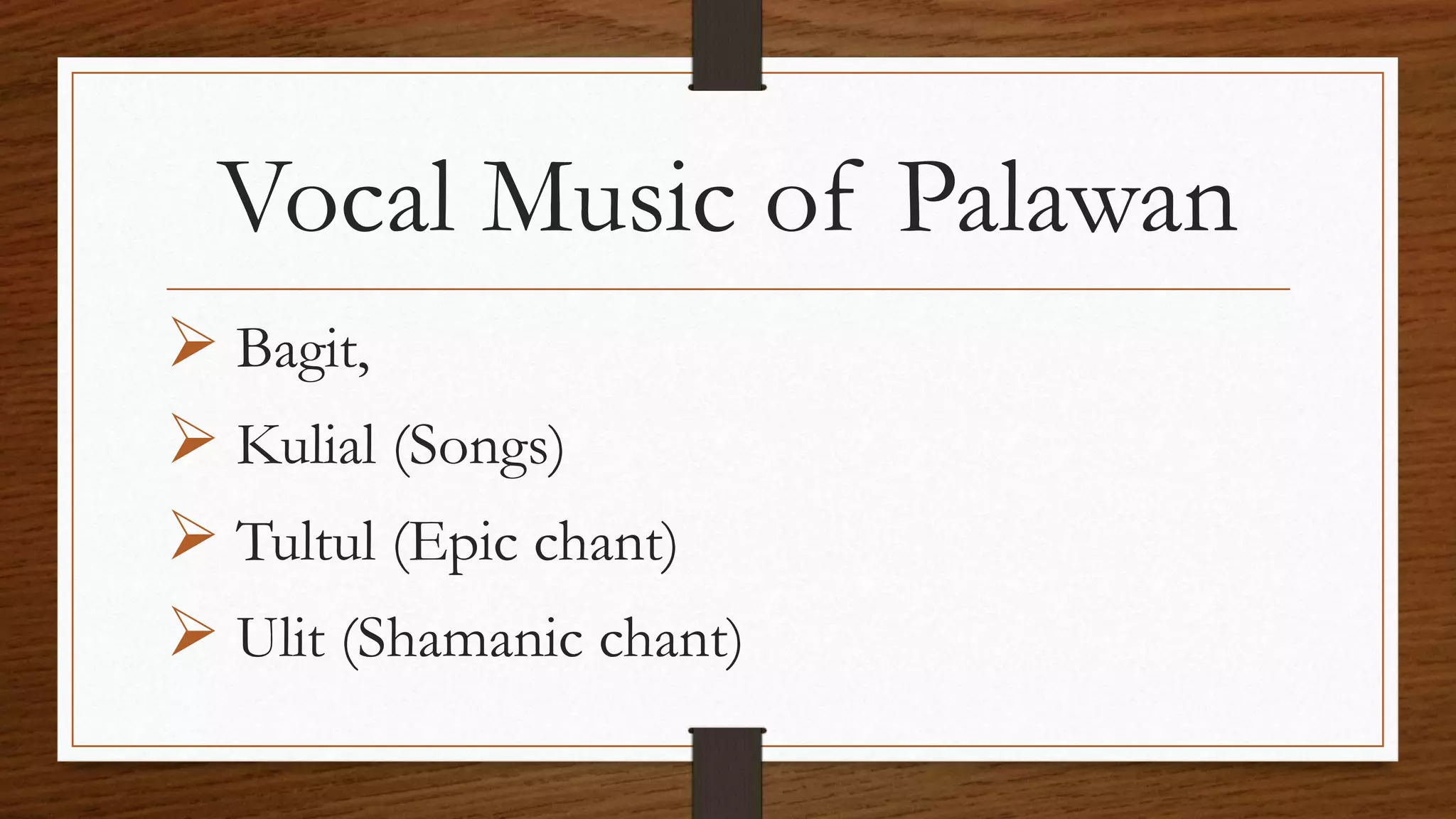 Music of Palawan | PPTX