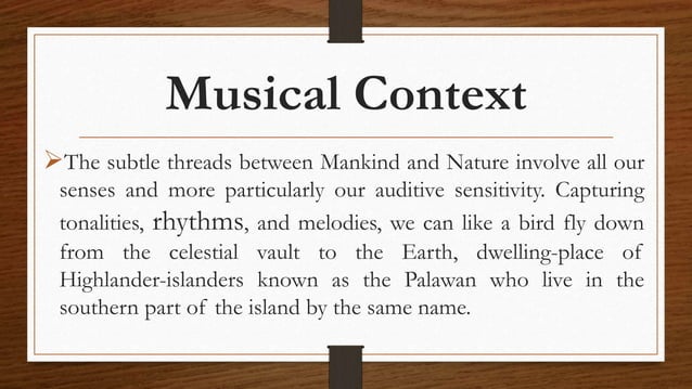 Music of Palawan | PPTX | Music | Entertainment