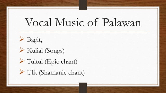 Music of Palawan | PPTX | Music | Entertainment