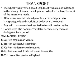 Means of transport refers to the modes of transport. It is the way a ...