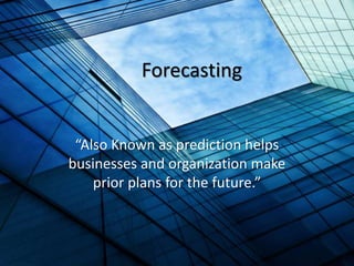 Industrial forecasting ppt | PPTX