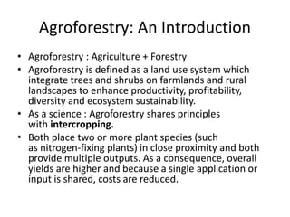 Agroforestry in India and Gujrat Model | PPTX