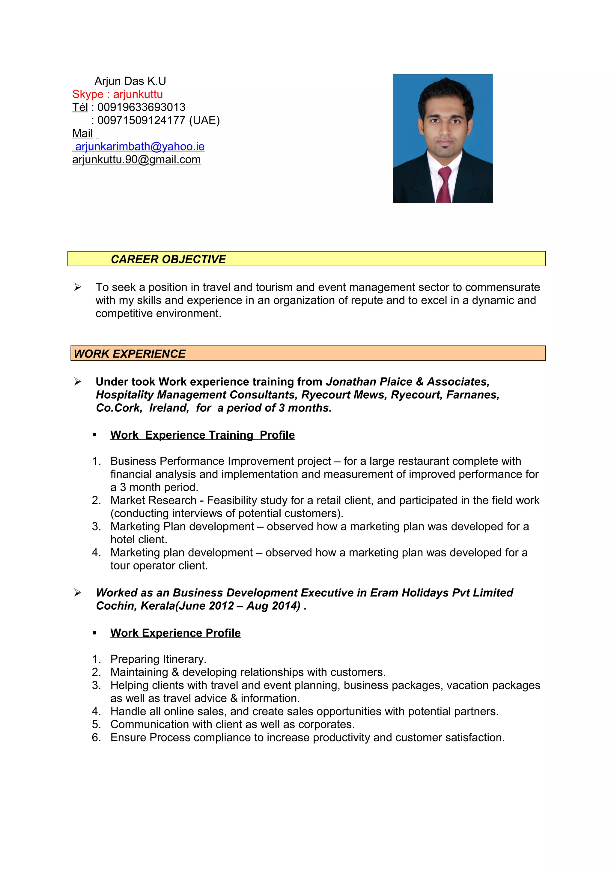 Arjun das cv updated | PDF