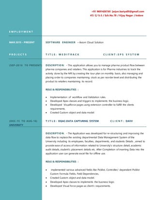 Arjun Updated CV | DOCX