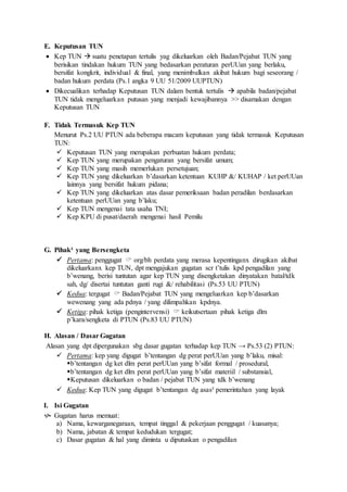 Dasar Hukum Tata Usaha Negara (TUN) | PDF