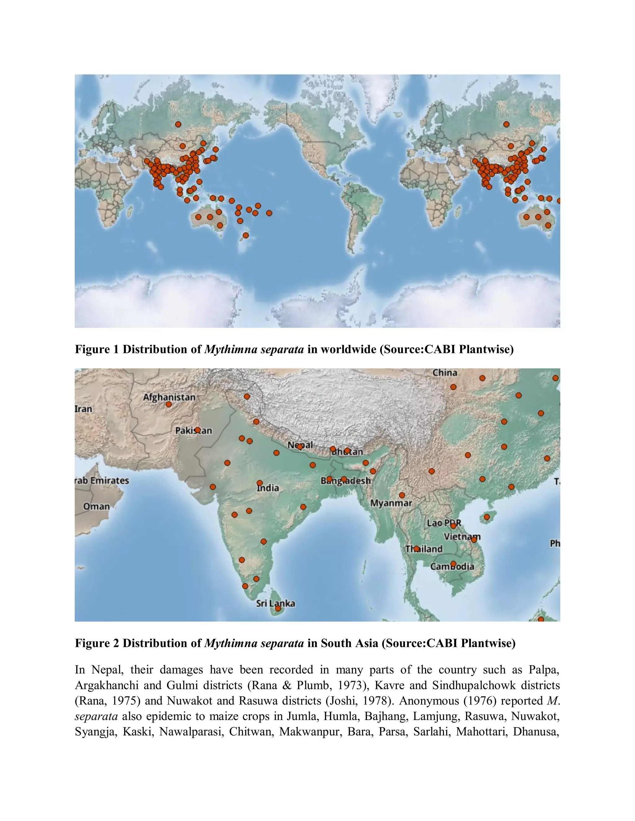 Biology and management of oriental armyworm mythimna separata | PDF