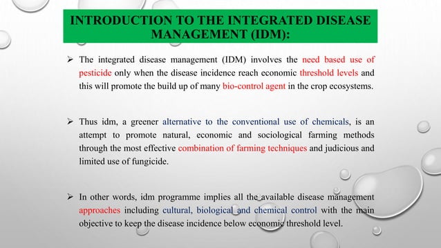 integrated disease management | PPTX | Infectious Diseases | Diseases ...