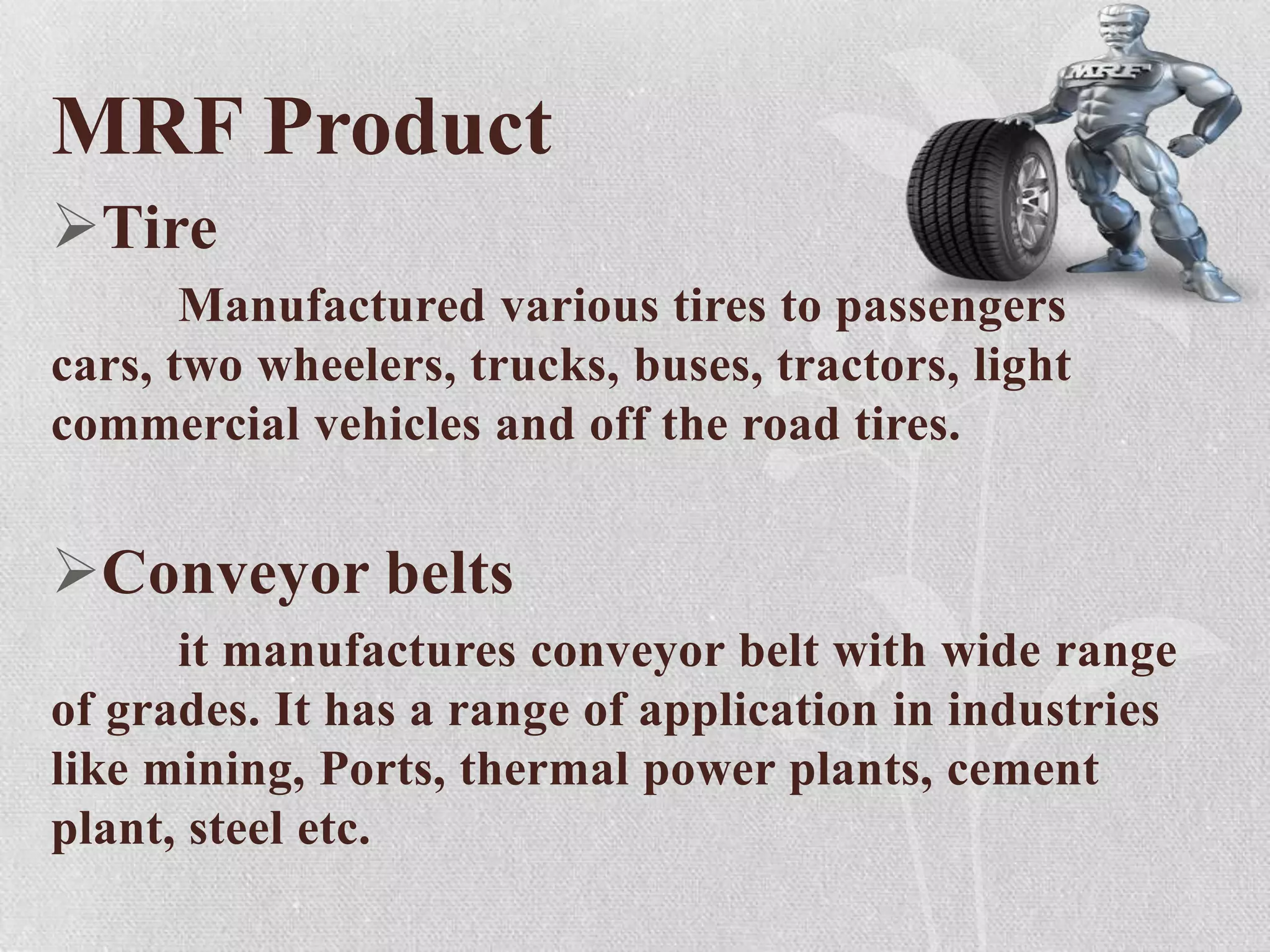 Production Process System MRF Arjun C | PPTX