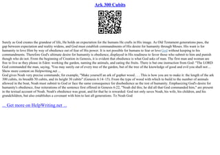 Ark 300 Cubits | PPT