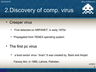 Virus and Antivirus | PPT | Antivirus Software | Computer Software and ...