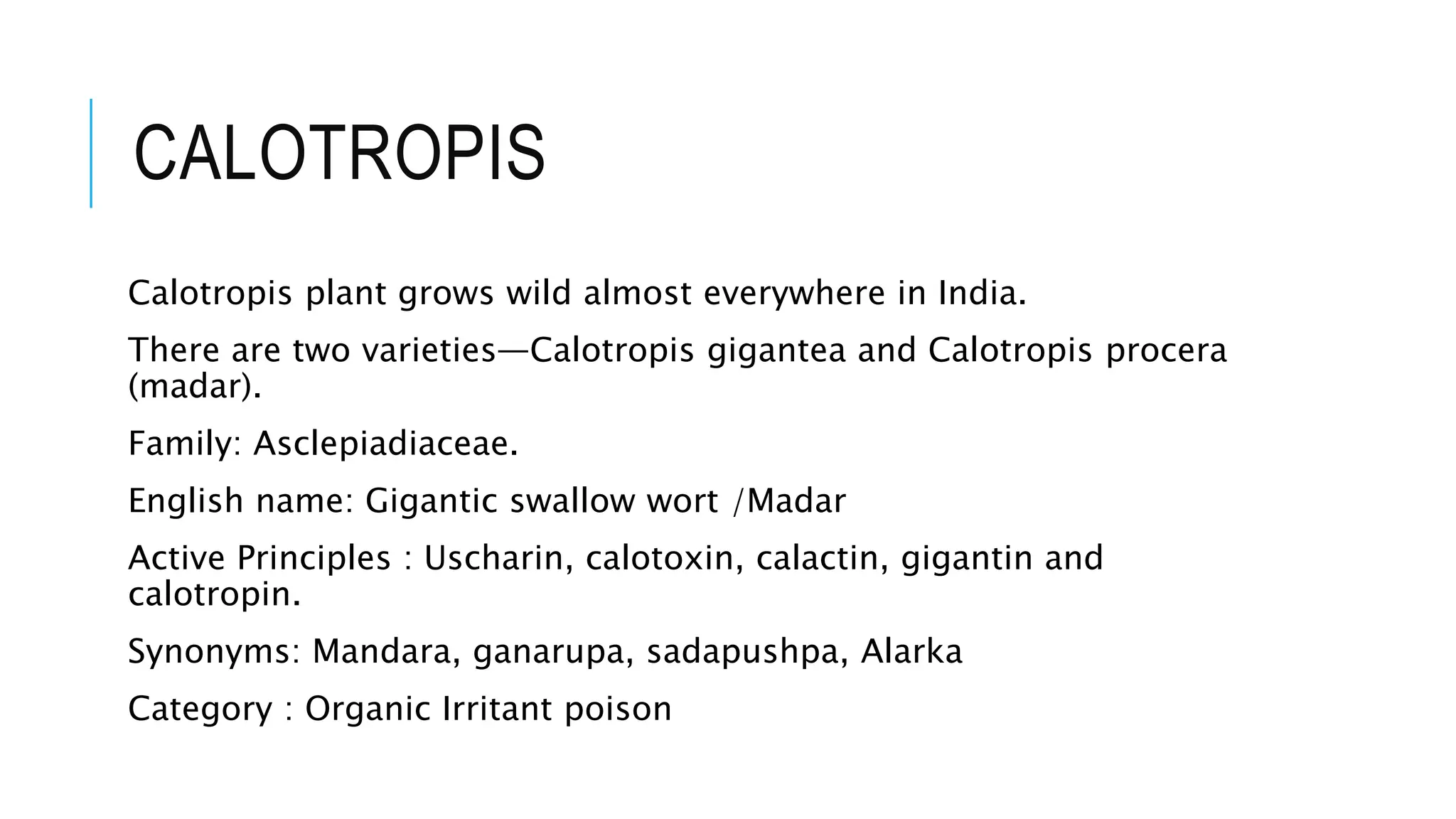 ARKA calotropis giganrea sthavara visha .pptx