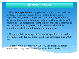 Microencapsulation in dyeing | PPTX