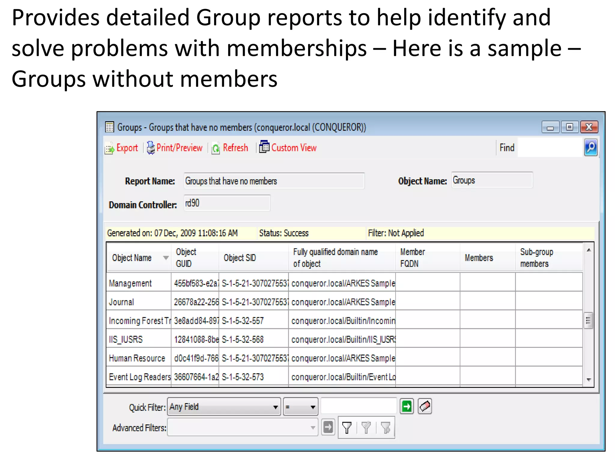 Active Directory Auditing and Reporting Tool | PPTX