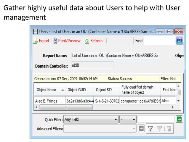 Active Directory Auditing and Reporting Tool | PPT