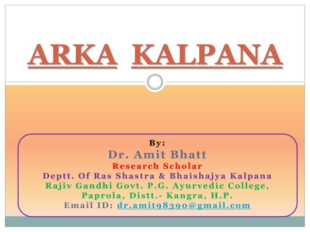 Arka Kalpana | PPTX