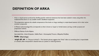 Introduction to Arka Kalpana W.S.R to Distillation | PDF