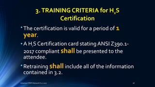 ANSI/ASSE Z390.1 H2S Changes | PPT