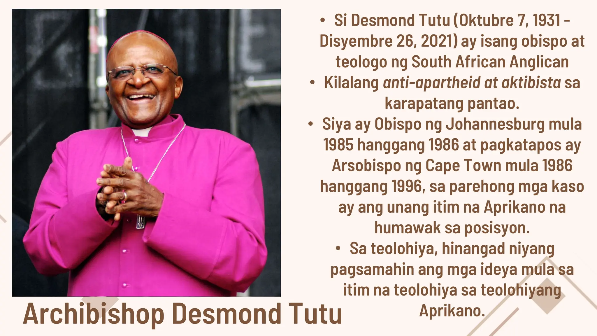 Arkitekto ng kasaysayan Desmond Tutu.pptx