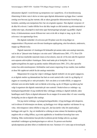 Arkiv1050 - Arkivbevaring og arkivbeskrivelse - Semesteroppgave | PDF