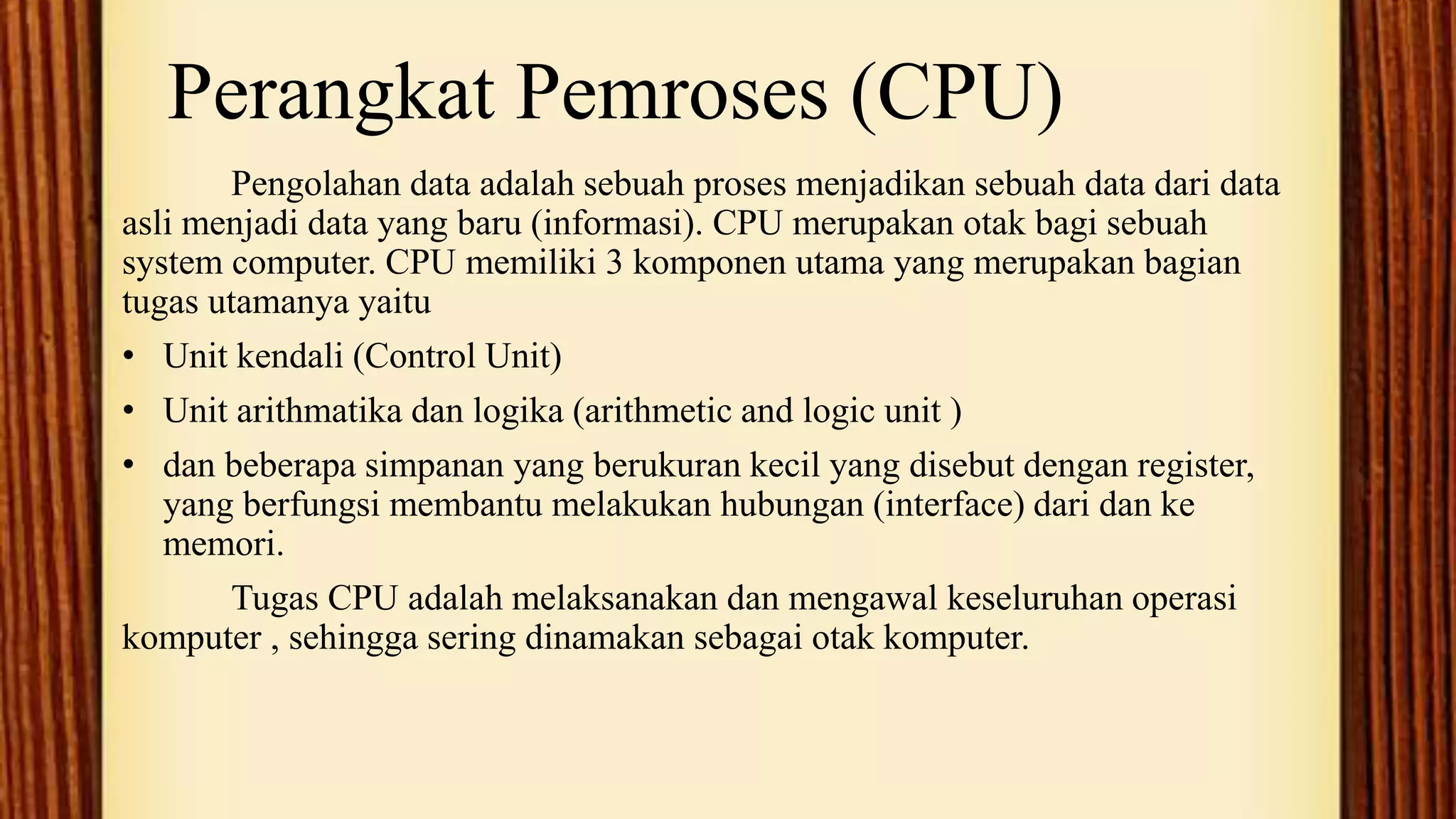Processing Unit Design Arsitektur dan Organisasi Komputer | PPTX