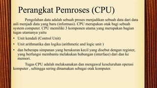 Processing Unit Design Arsitektur dan Organisasi Komputer | PPTX