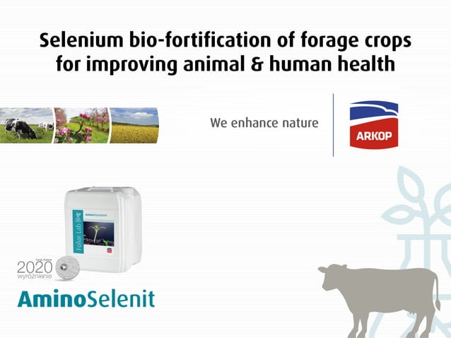 Selenium bio-fortification of forage crops for improving animal & human ...