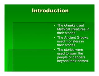 Arlene gavino's mythical monsters presentation | PDF