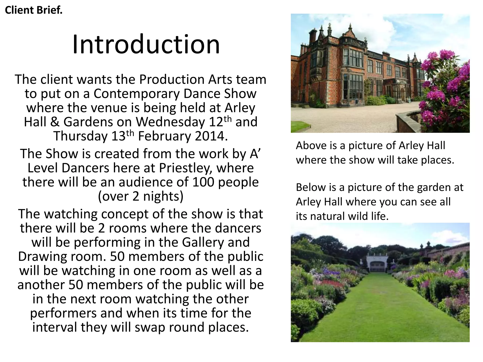 Arley hall | PPTX