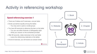 Speed Referencing (TeachMeet) | PPT