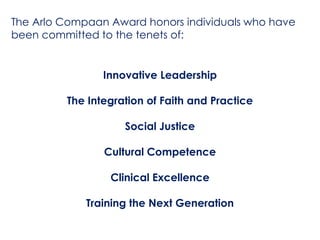 Arlo compaan award | PPT