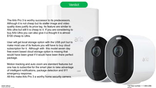 Arlo pro 3 | PPT