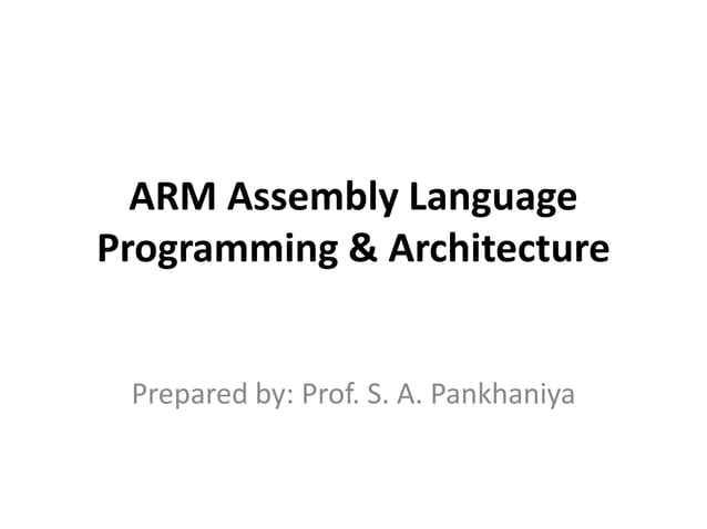 arm.pptx | Programming Languages | Computing