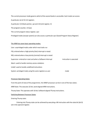 ARM 7 and 9 Core Architecture Illustration | PDF