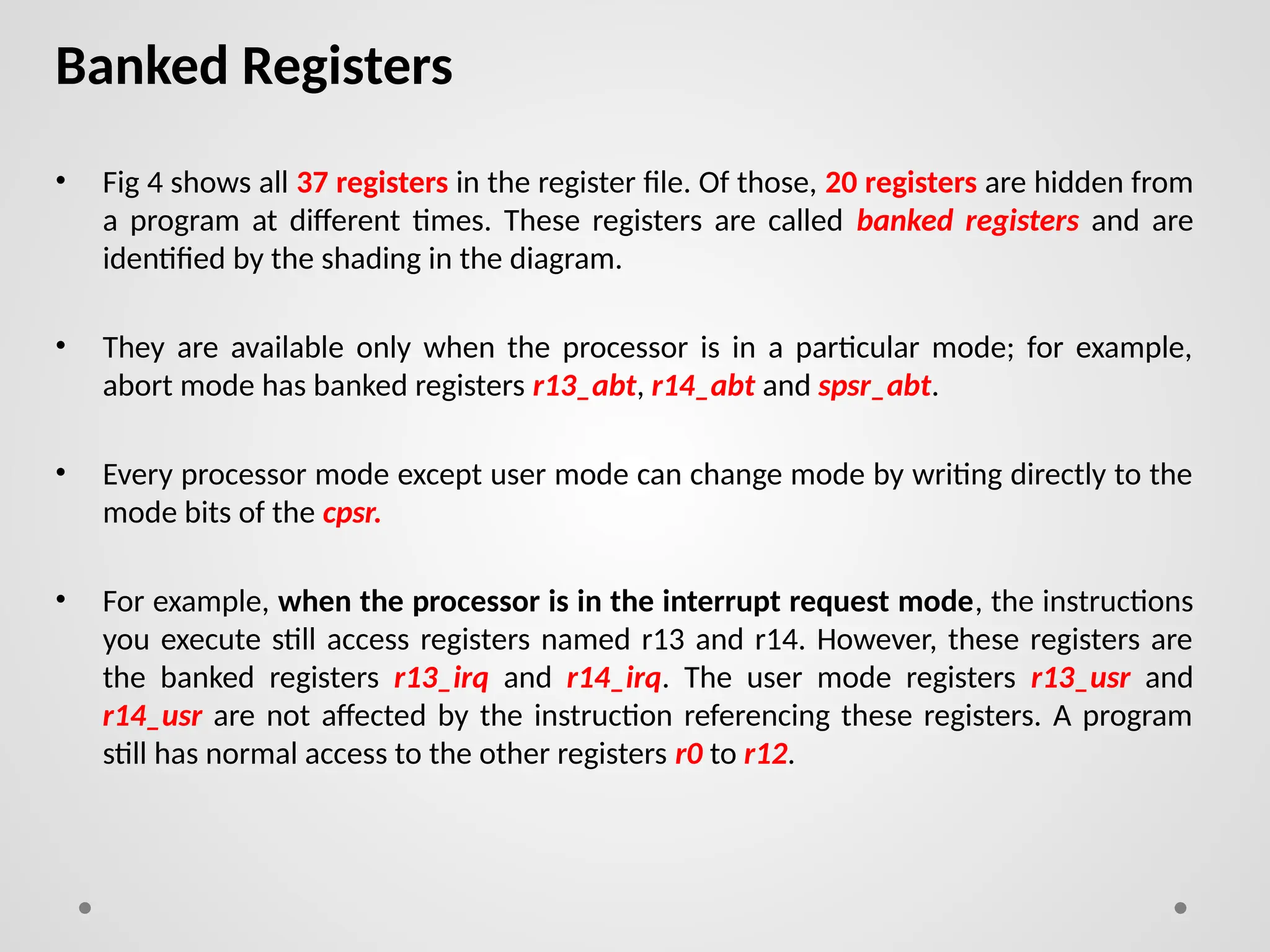 ARM introduction registers architectures | PPTX