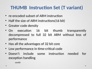 ARM introduction registers architectures | PPTX