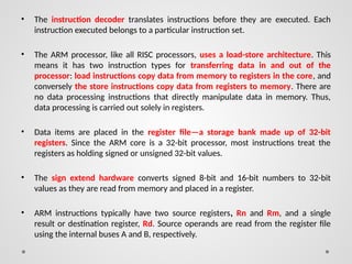 ARM introduction registers architectures | PPTX