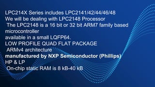 ARM stacks, subroutines, Cortex M3, LPC 214X | PPTX