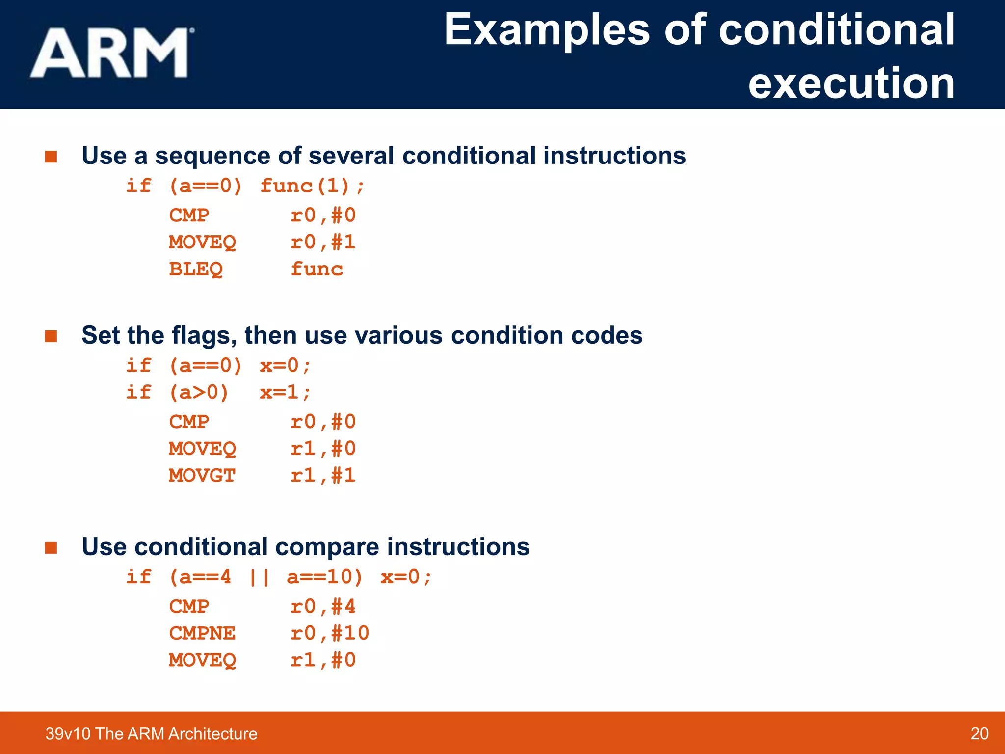 The ARM Architecture: ARM : ARM Architecture | PPT