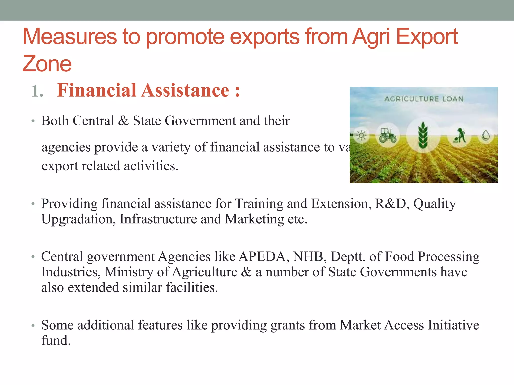 Agri Export Zones | PPTX