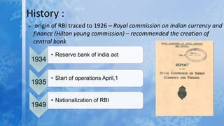 Reserve bank of India | PPTX