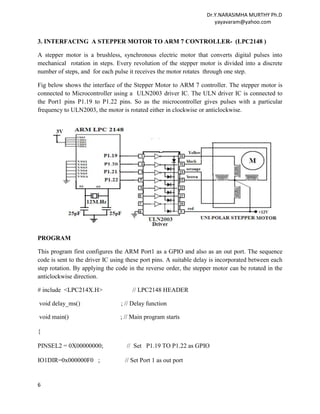Arm7 Interfacing examples | DOCX