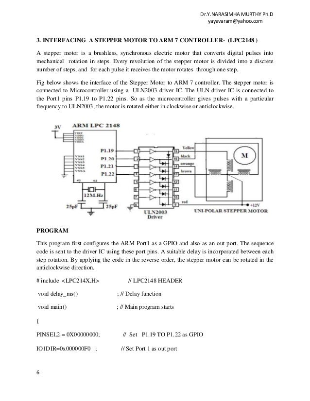 Arm7 Interfacing examples