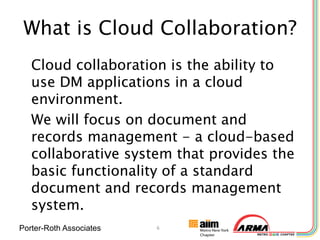 AIIM/ARMA Cloud Collaboration Presentation | PDF
