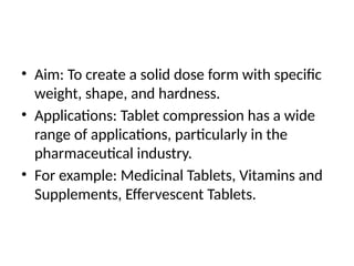 Compression of Granules Using Tablet Punching Machine | PPT