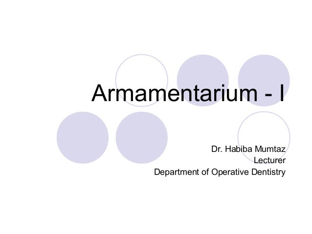 Armamentarium 1